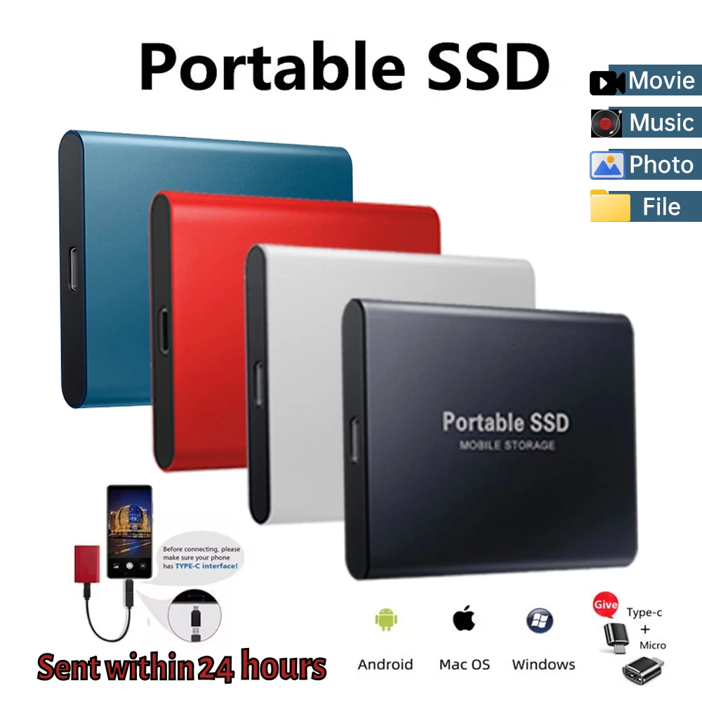 Portable SSD External Hard Drive 512G-4T - SUNDOA ☼ Shopping